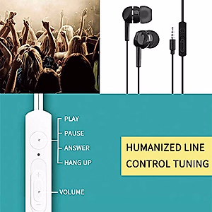 Tadayimes for Apple Android Boxed Smart Tuning Mobile Phone Headset in-Ear Stereo Wire Earbuds Sports Headphones