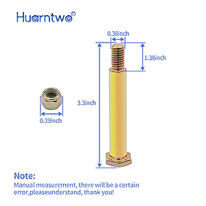 Huarntwo Replacement Wheel Shoulder Bolts and Lock Nuts for 137644 184218 184219 193406 532137644 738-3056 938-3056 73930600(2 Pack)