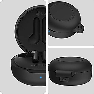 Case for LG Tone Free Case Cover, TOLUOHU Carry/Shockproof/Waterproof Silicone Protect Skin Case Cover for LG Tone Free FN4/FN5W/FN6/FN7 Wireless Earbuds Bluetooth Headphones Accessories with KEYCHAIN