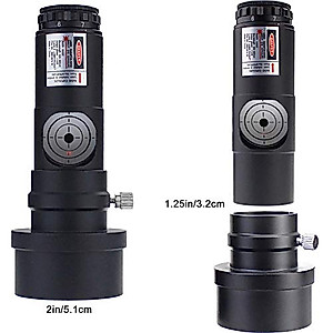 Telescope Laser Collimator 1.25inch, Bysameyee Calibrator with 2’’ Adapter for Newtonian Reflector Telescope Collimation