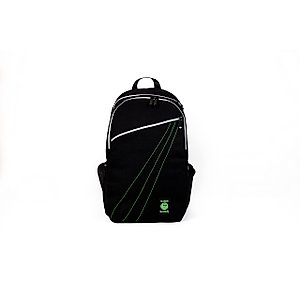 DIME BAGS City Dweller Casual Hemp Backpack with Padded Laptop Compartment and Water Bottle Holder (Black)