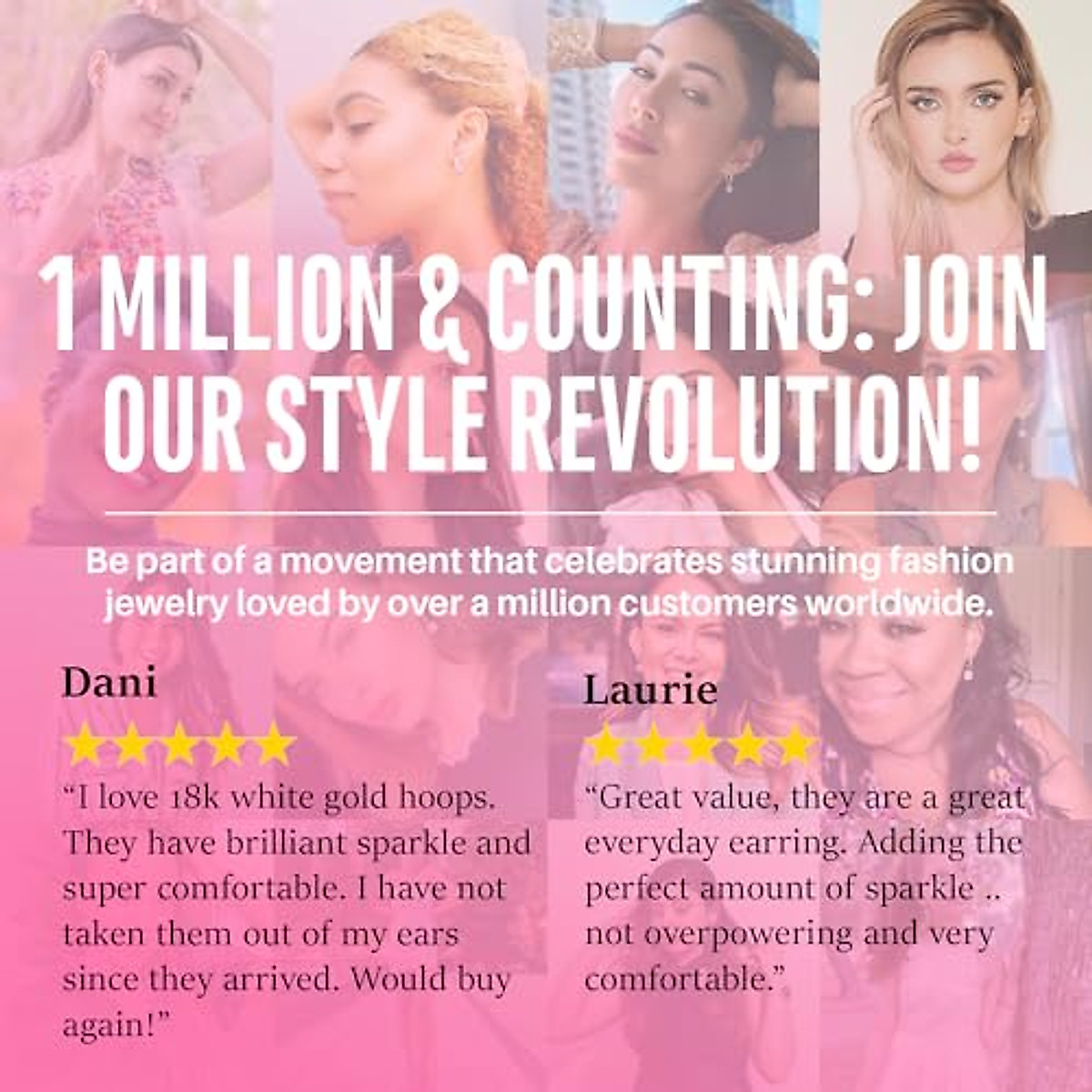 Bianca “Fair” 18k White Gold Plated Swarovski Hoop Earrings, Silver Hoop Earrings, Small Hoop Earrings