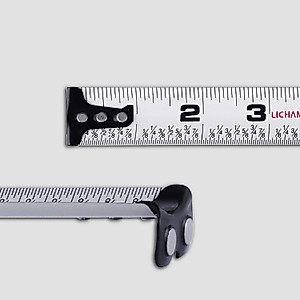 LICHAMP Tape Measure 25 ft with Magnetic, 6 Pack Bulk Easy Read Chrome Measuring Tape Retractable with Fractions 1/8, Measurement Tape 25-Foot by 1-Inch, Square