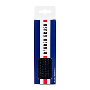 JOHNNY B. Professional Compact Barber Brush, Soft Nylon Bristles (Blue)