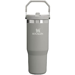 Stanley IceFlow Stainless Steel Tumbler - Vacuum Insulated Water Bottle for Home, Office or Car Reusable Cup with Straw Leak Resistant Flip Cold for 12 Hours or Iced for 2 Days, Ash, 30OZ