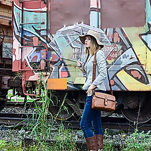 totes Clear Canopy Automatic Open Foldable Umbrella