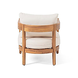 Christopher Knight Home 318048 Brooklyn Club Chair, Teak + Beige