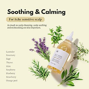 mimosu Apple Cider Vinegar Hair Rinse with Rice Water 10fl.oz, Rice Water for Hair Growth Cleansing Conditioner,Gentle Scalp Cleanser for Build Up, Glycolic Acid Dandruff Treatment