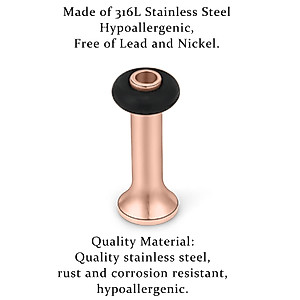 Vsnnsns 10G 316L Surgical Stainless Steel Ear Gauges Tunnel Plug Earrings Expander Stretcher Piercings Jewelry for Women Men 6 Pairs 10 Gauge 2.5mm