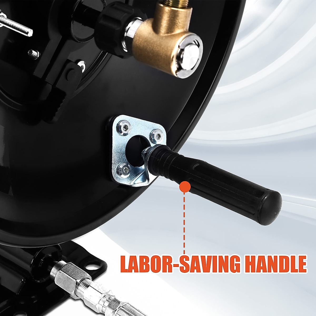 Tool Daily Pressure Washer Hose Reel, 100 FT Heavy Duty Steel Hose Reel for Power Washer