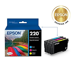 EPSON T220 DURABrite Ultra -Ink Standard Capacity Color Combo Pack (T220520-S) for select Epson Expression and WorkForce Printers