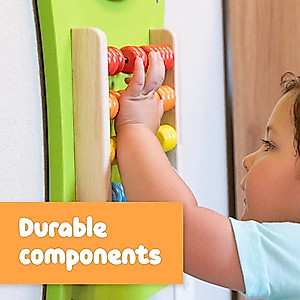 SPARK & WOW Frog Activity Wall Panel - Ages 18m+ - Montessori Sensory Wall Toy - Abacus Activity - Busy Board - Toddler Room Décor