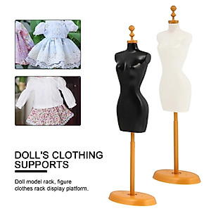 EXCEART 4pcs Doll Dress Form Mannequin Dress Form Mannequin Clothes Gown Female Dress Model Display Mannequin Body Display Holder Stand