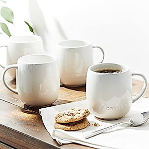 Le Creuset Stoneware Set of 4 Heritage Mugs, 13 oz. each, Meringue