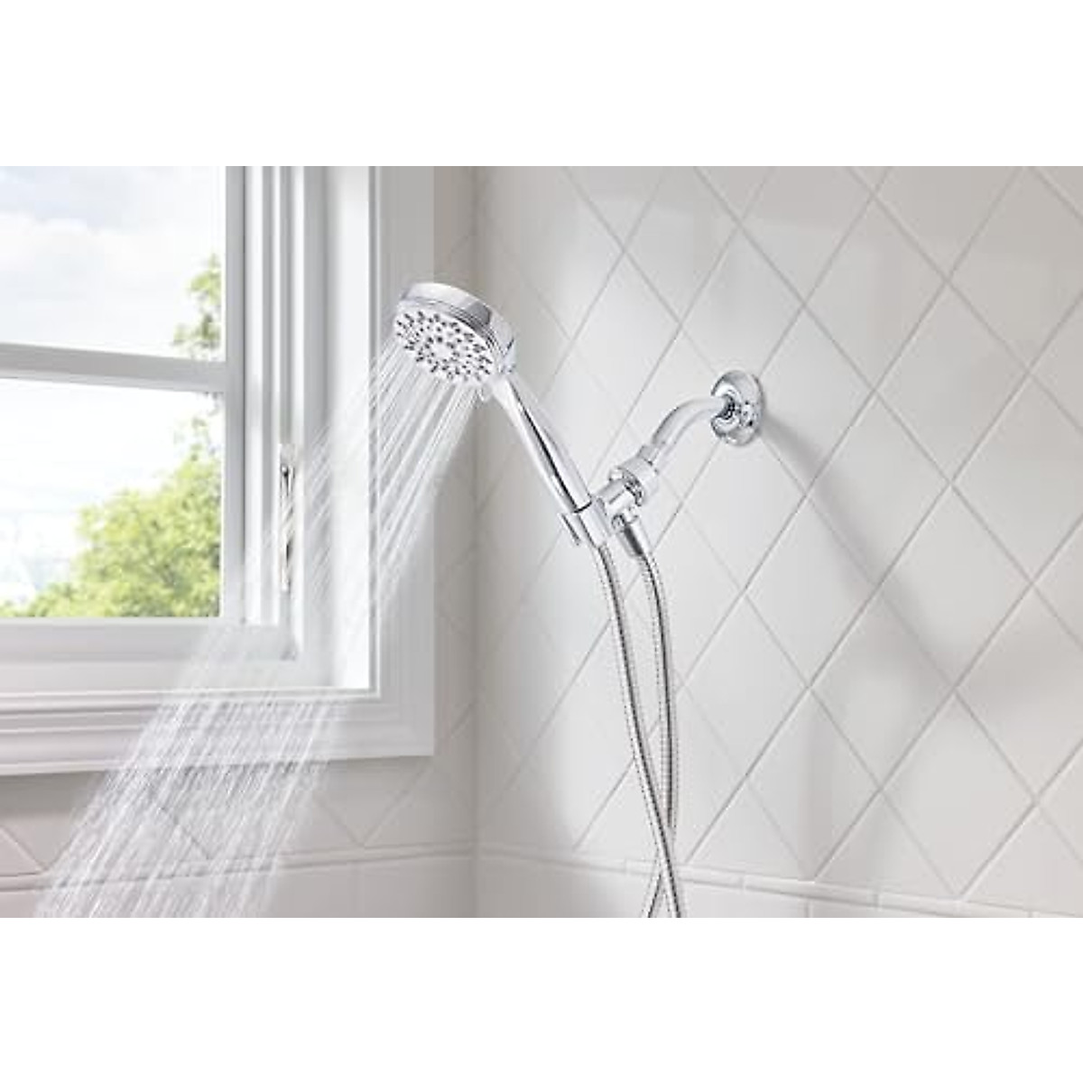 Moen 20016 Ignite Dual Hand Held And Multi Function Shower Head Combo Package With Hose And Diverter, Chrome, 3.75"