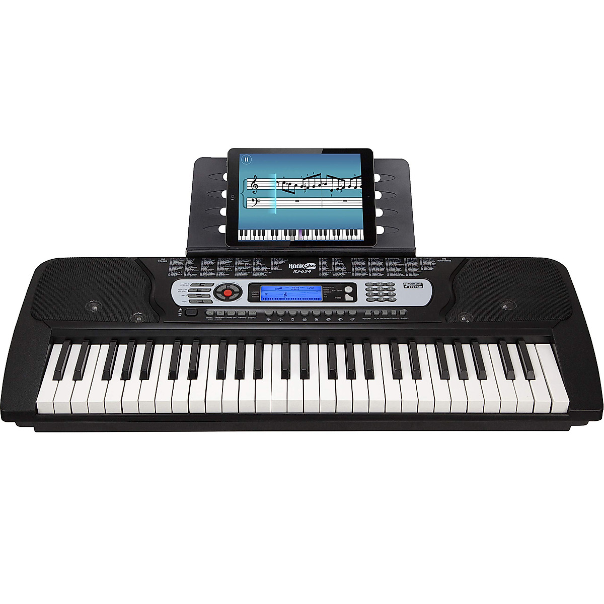 RockJam 54-Key Portable Keyboard with Rockjam Xfinity Heavy Duty Piano Stand