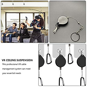 Hemobllo 40pcs VR Cable Management Professional Virtual Reality Ceiling Wire Management Retractable Pulley System for VR Cable Accessories