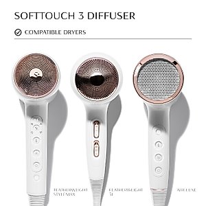 T3 SoftTouch 3 Diffuser | Compatible with T3 AireLuxe, T3 Featherweight StyleMax & T3 Featherweight 3i Hair Dryers only | Volumize, Define Curls and Eliminate Frizz for Wavy, Curly or Coily Hair