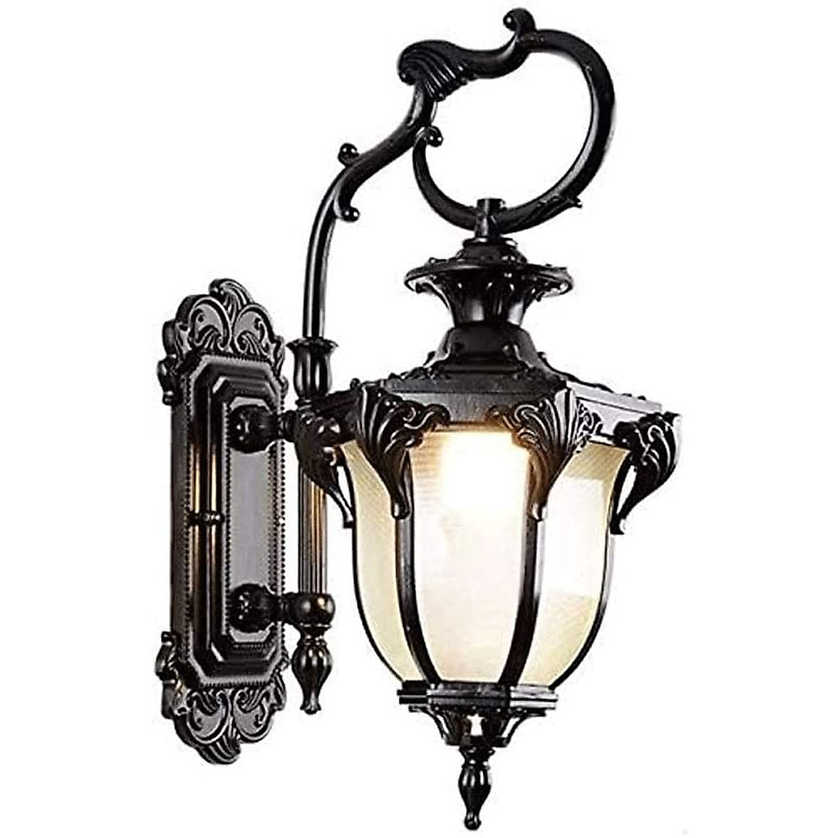 MXJCC Outdoor Wall Light Fixture, Clear Hammered Glass for Exterior House Porch Patio Outside Deck Garage Front Door Garden Home