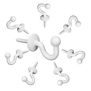 LIZIPAI Curtain Tie-Backs Hooks;Curtain Holdbacks.Wall Mounted Curtain Hooks for Window Drapery/Coat/Towel/Clothes/Hat(8PCS)