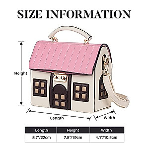 Women Cute Realtor Bag House Shaped Crossbody Bags Cellphone Purse for Women Creative Shoulder Bags