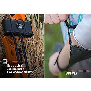 Bear Archery Brave Bow Set for Youth, Right Hand, Black, 26 inch