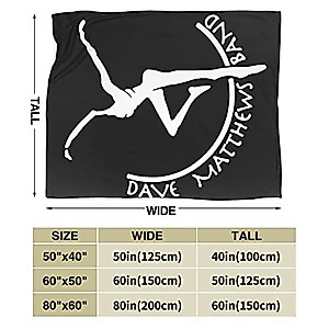 American Dave Rock Matthews Band Blanket Throw, Ultra-Soft Fleece Flannel Blanket Lightweight Throw Blankets for Couch Sofa Living Room for Kids Adults 60"X50"