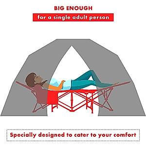 VaygWay Outdoor Folding Camping Travel Cot - Grey Lightweight Comfortable Portable Heavy Duty Foldable Cot – Sleeping Travel Bed w/Pocket - Adults and Kids Travel Cot –Outdoor Hiking, (Grey 1 Pack)