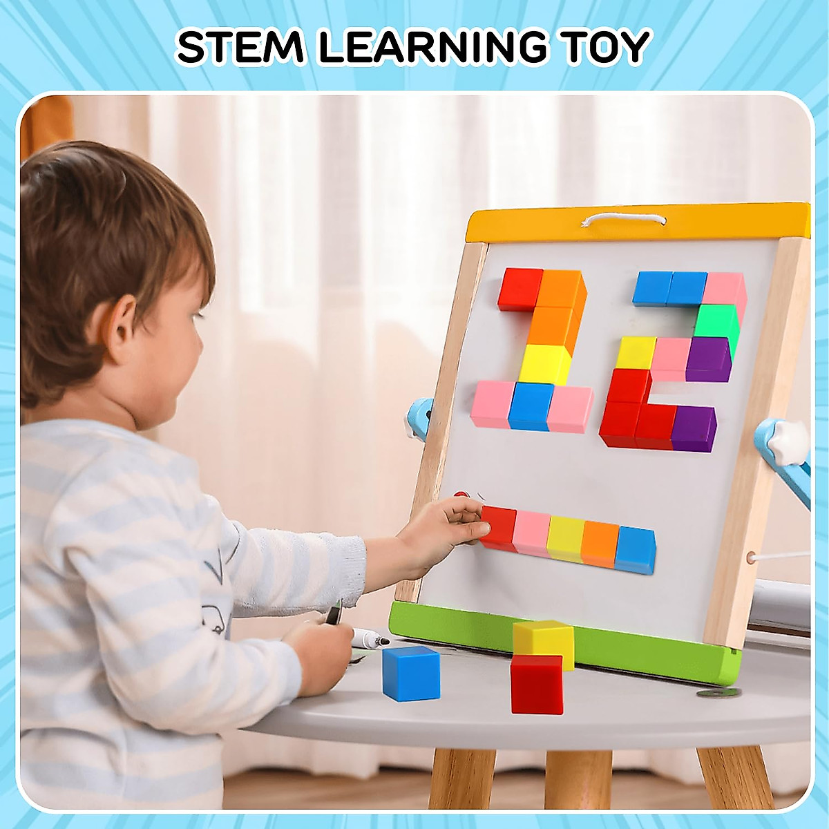 TOY Life 64 Pcs Magnetic Blocks Magnetic Building Blocks Magnetic Blocks for Toddlers Age 3-5 Magnetic Blocks for Kids Ages 4-8 STEM Magnetic Blocks for Kids Ages 3-5 Learning Building Toys