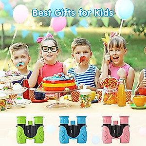 Binoculars for Kids, Gifts for 3-12 Year Boys Girls, Compact Kids Binoculars 8x21 High-Resolution for Bird Watching, Camping, Exploration, Hiking, Hunting, Sports Events and Safari Park (Green)
