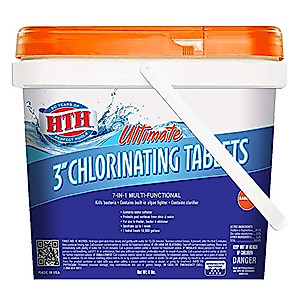 HTH 42044 Ultimate 3-inch Chlorinating Tablets Swimming Pool Chlorine, 8 lbs
