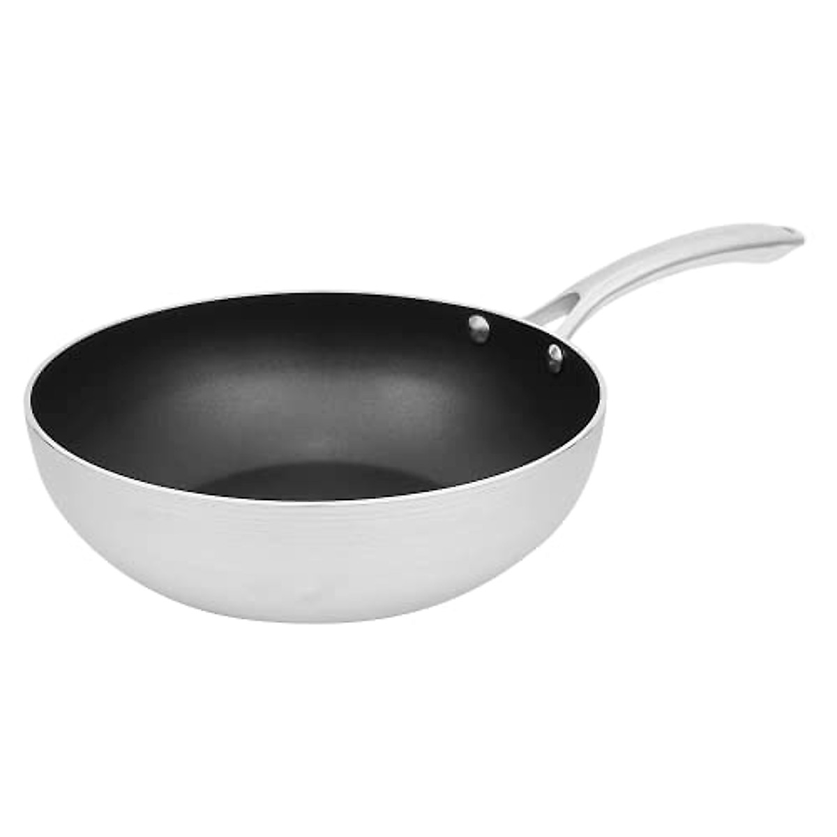 Dr.HOWS SHINE Nonstick Coating Frying Pan, Wok For Induction, Electric, Halogen and Gas Cooktops, Stainless Handle, PFOA free (Shine Wok 24cm)