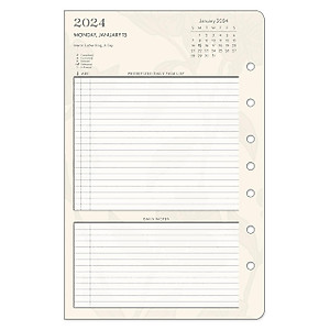 FranklinCovey - Serenity One Page Per Day Ring-Bound Planner (Classic, Jan 2024 - Dec 2024)