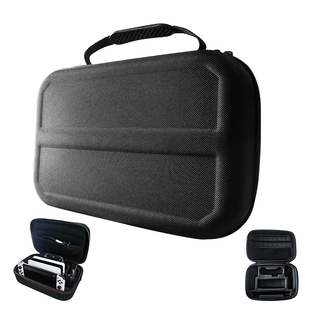 huiheleather Switch Case for Nintendo Switch and Switch OLED Model, Portable Full Protection Carrying Travel Bag with 18 Game Cards