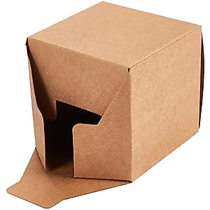 Juvale 100-Pack Brown 3x3x3 Gift Boxes with Lids for Candles, Ornaments, Crafts, Party Favors, Cupcakes, Holiday, Birthday, Baby Shower, Bridesmaid and Groomsmen Proposal, Easy Assemble