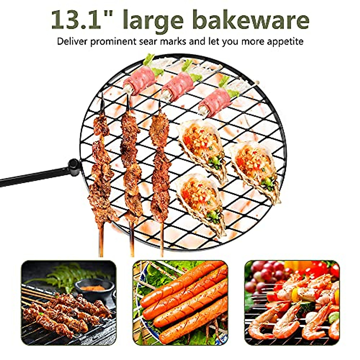 Adjustable Outdoor Campfire Grill Stand Portable Camping Kitchen Table,Swivel Campfire Grill, Heavy Duty BBQ，Fire Pit Grill，Over Fire Camping Grill for Outdoor Barbecue Over Open Fire