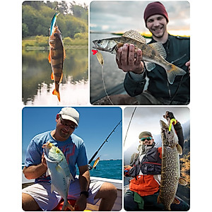 GOANDO Fishing Lures 380Pcs Gear for Bass Trout Salmon Kit Tackle Box with Plugs Jigs Crankbaits Spoon Poppers Soft Plastics Worms and More Accessories Gifts Men