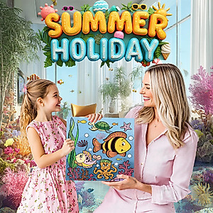 3 Pack Paint by Numbers for Kids Ages 8-12, Pre-Printed Acrylic Oil Painting, Includes (8x10, 8x9, 8x8 inch) Framed Canvas with 30 Acrylic Paint Pots, 5 Brushes for Kids, Art Supplies for Kids 9-12