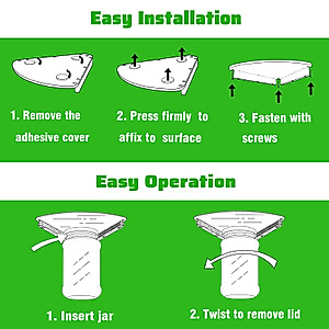 Latest Jar Opener - Under Cabinet Jar Openers for Seniors With Arthritis or Weak Hands - Under Counter Can Opener-Jar Lid & Bottle Cap Opener Tool - All Stainless Steel Material