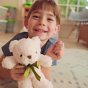 Fluffuns Teddy Bear Plush 9" (3 Pack) Cute Teddy Bears Stuffed Animals in 3 Colors - Stuffed Bears (Dark Brown, Golden, White)