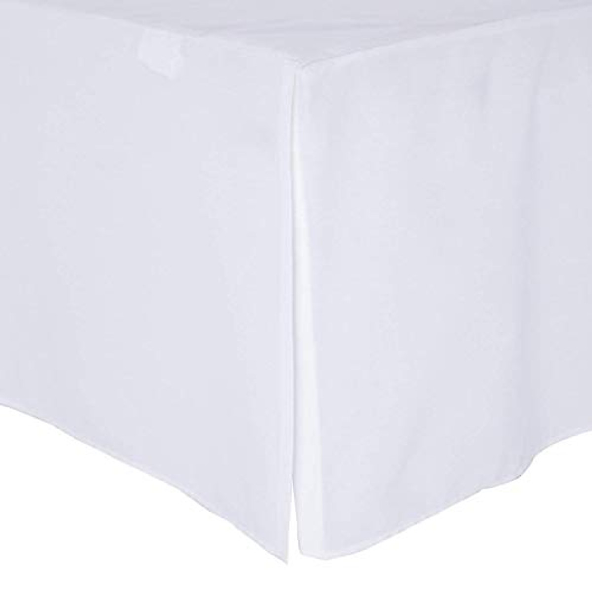 TILLYOU Crib Bed Skirt White Pleated for Baby Boys Girls, 100% Natural Soft Dust Ruffle, Standard Nursery Bedding Toddler Bedskirt Solid, 14" Drop