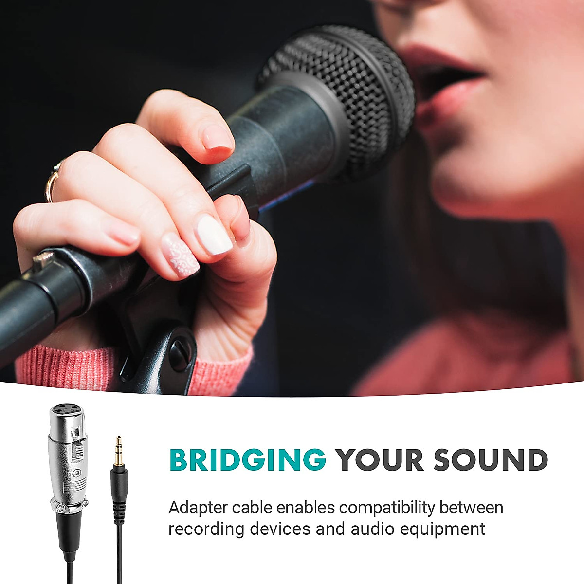 Movo TCB6 Female XLR to Male 3.5mm TRS Cable - XLR to 3.5mm Adapter for XLR Board and XLR Amp - Use Stereo to XLR Cable Adapter with Mixer Cables, Mic Input Cable, DJ Audio Cables, XLR Headphone Cable