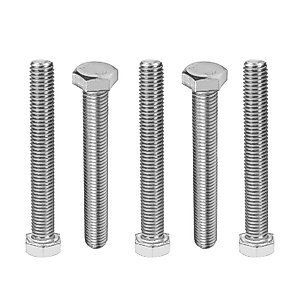Heyiarbeit M12 Hex Bolt M12-1.75 x 90mm UNC Hex Head Screw Bolts 304 Stainless Steel Fully Threaded Hex Tap Bolts 5pcs
