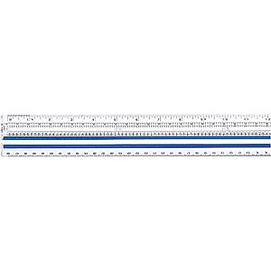 Westcott Data Processing Magnifying Ruler, 12-Inches, Clear (14125)
