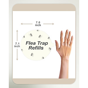 20 Pack Flea Trap Refill Discs Replacement Glue Boards, 7.1" Sticky Pads for Most Models Flea Bed Bug Traps for Inside Your Home