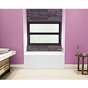 Kingston Brass VTAP543022R Aqua Eden Alcove Tub, White