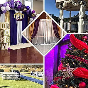 Polyester Black Fabric by The Yard, 54" Wide x 10 Yards Poly Fabric Roll for Furniture Upholstery and Drapery, Wedding Dress Decoration DIY Crafts