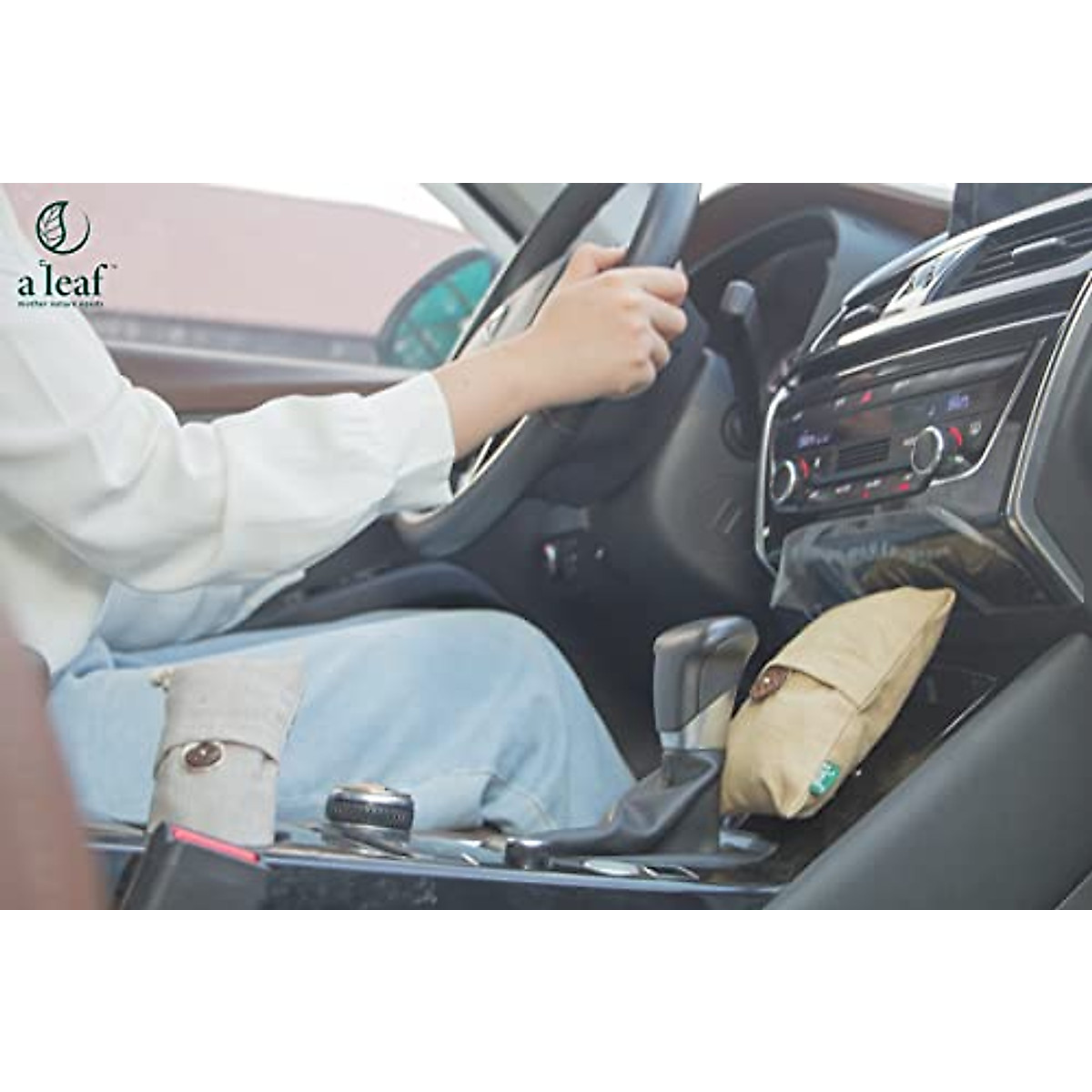 Bamboo charcoal air purifying bag, Naturally Dyed and Canada-Made odor absorber bags, a scent free, chemical free activated bamboo charcoal smell eliminator bags, 8 small light grey color bags