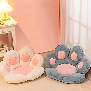 Cute Cat Paw Cushion Lazy Sofa Office Chair Cushion Bear Paw Warm Floor Cute Seat Pad for Dining Room Bedroom Comfort Chair for Health Building White 31.4 * 27.5 inch
