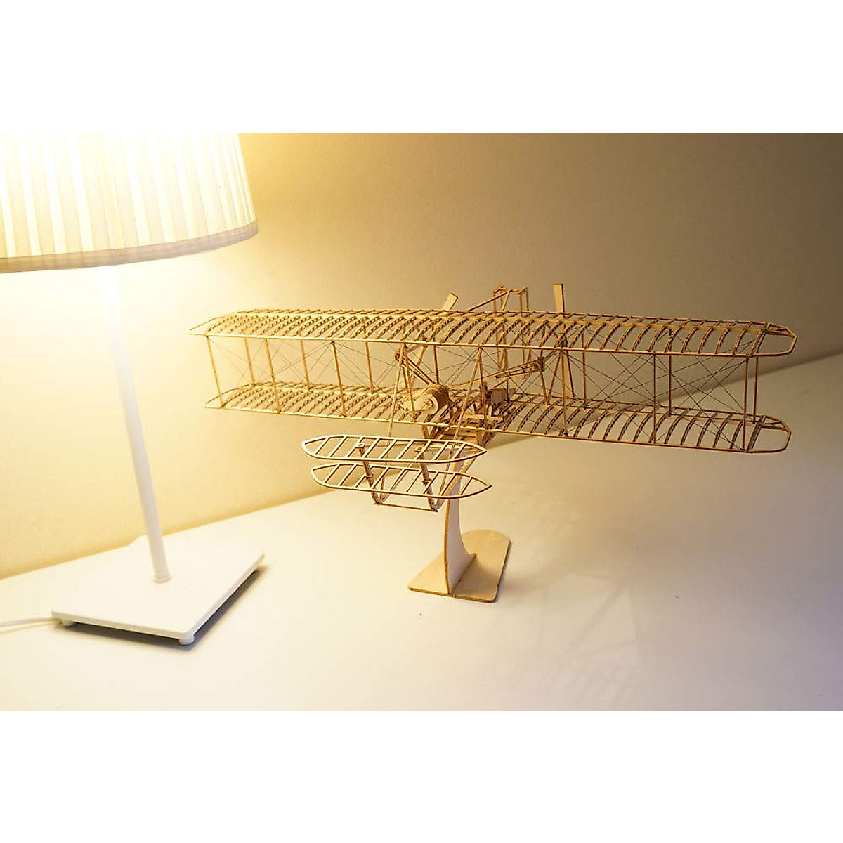 Balsa Wood Airplane Kits- Wright Brothers Flyer DIY Wooden Models Plane Construction Set, Laser Cut Aircraft Model Kit 3D Puzzles for Adults, Perfect Brain Teaser Jigsaw Puzzle for Home Decor